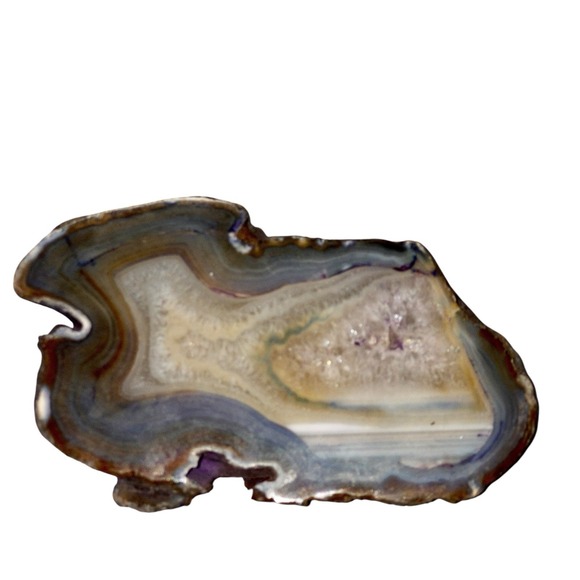 Art | Brazilian Agate Slab Lapidary Thick Slab Cut Rock Rock Hounding ...